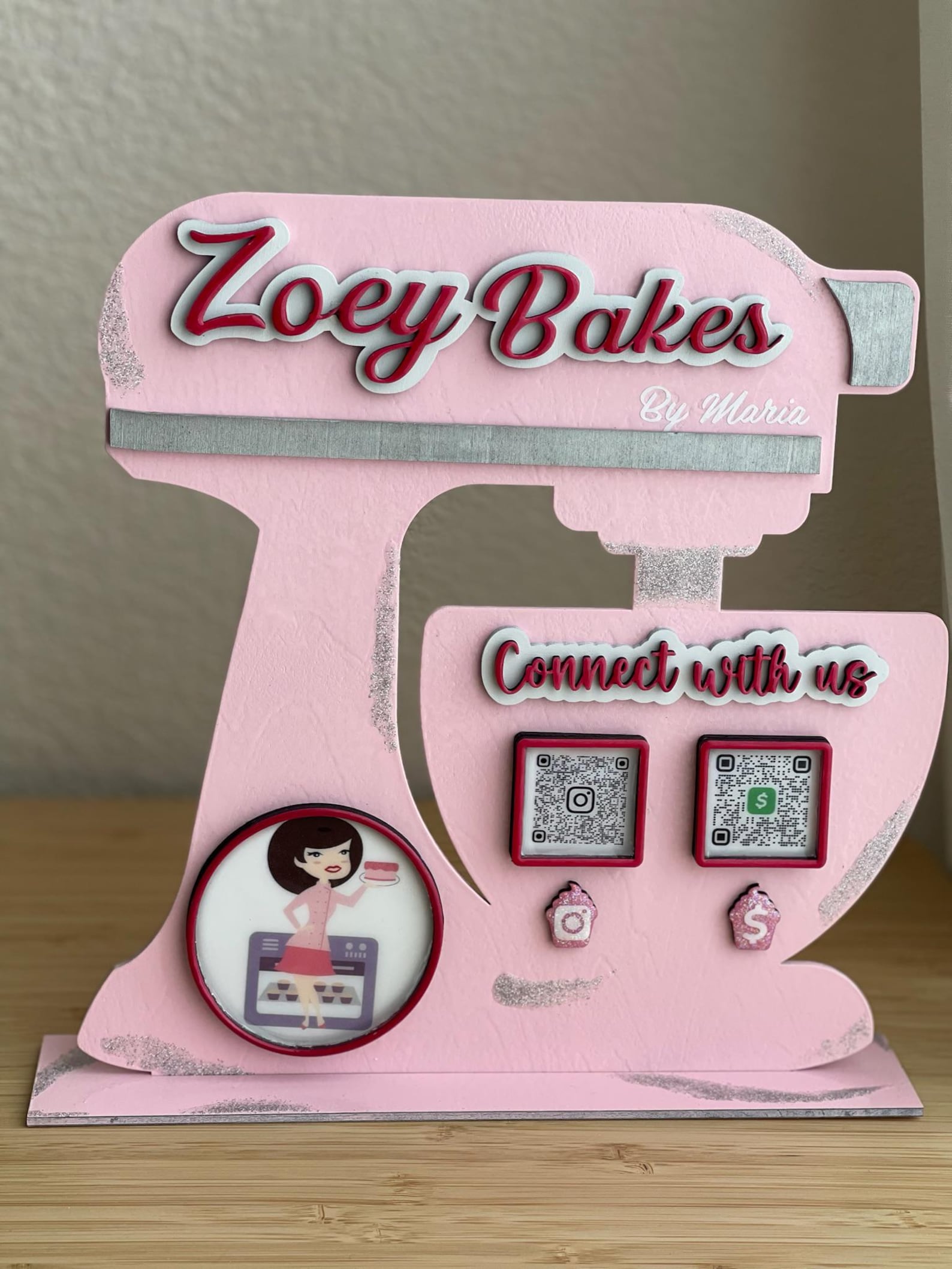 Personalized Stand Mixer for Bakery/culinary/business Owners – QR Codes ...