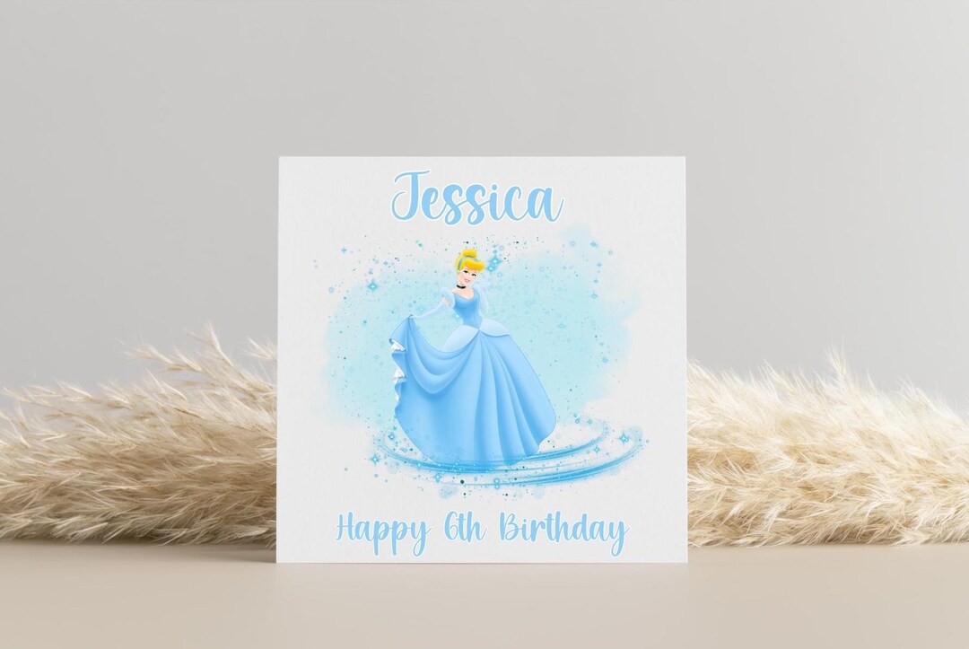 Personalised Cinderella Birthday Card - Etsy