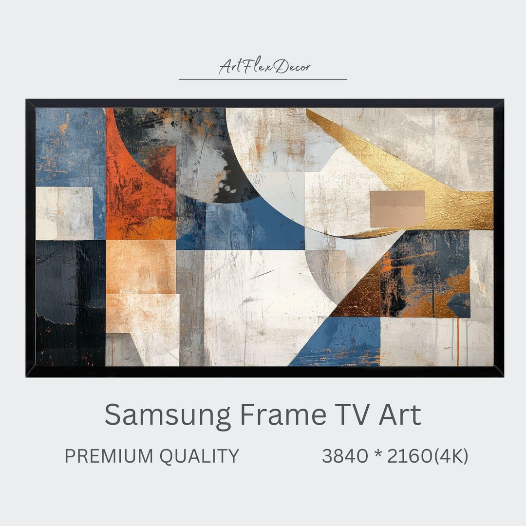 Samsung Frame TV Art 4K | Boho TV Art | Abstract Frame TV Art - Etsy