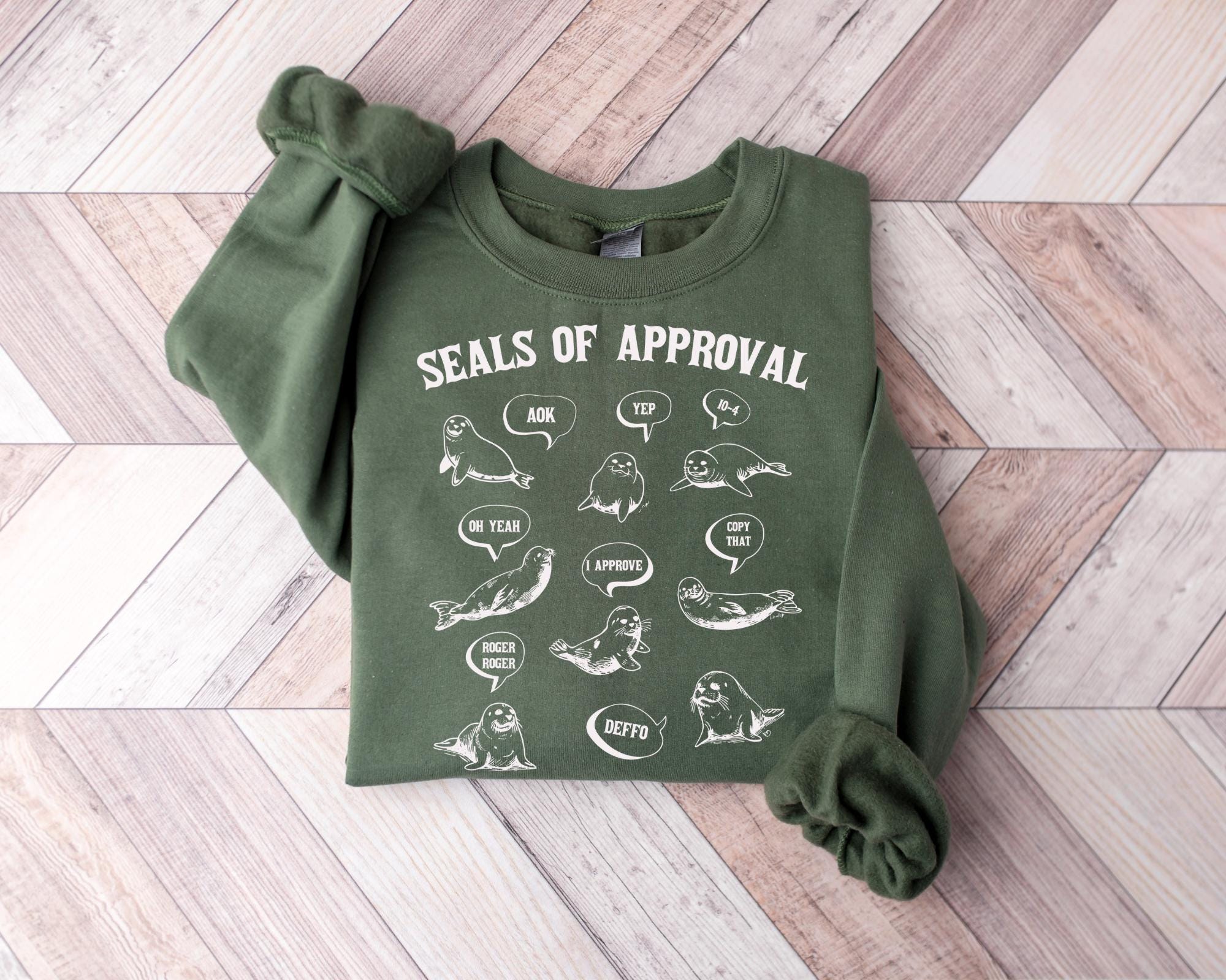 Seals of Approval, Seal Hoodie, Retro Graphic Shirts, Seal Sweater ...