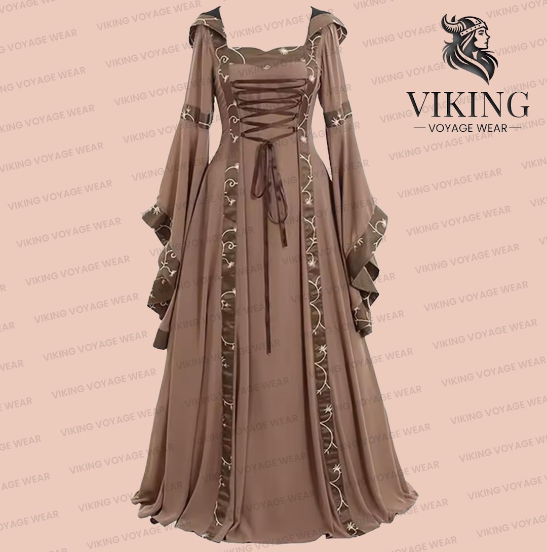 Medieval Viking Dress, Renaissance Viking Dress in Victorian Style ...