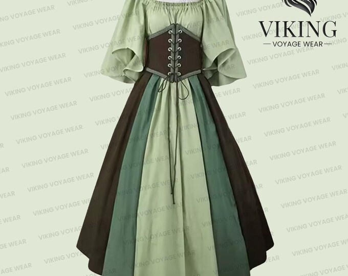 Medieval Viking Dress, Renaissance Viking Dress in Victorian Style ...