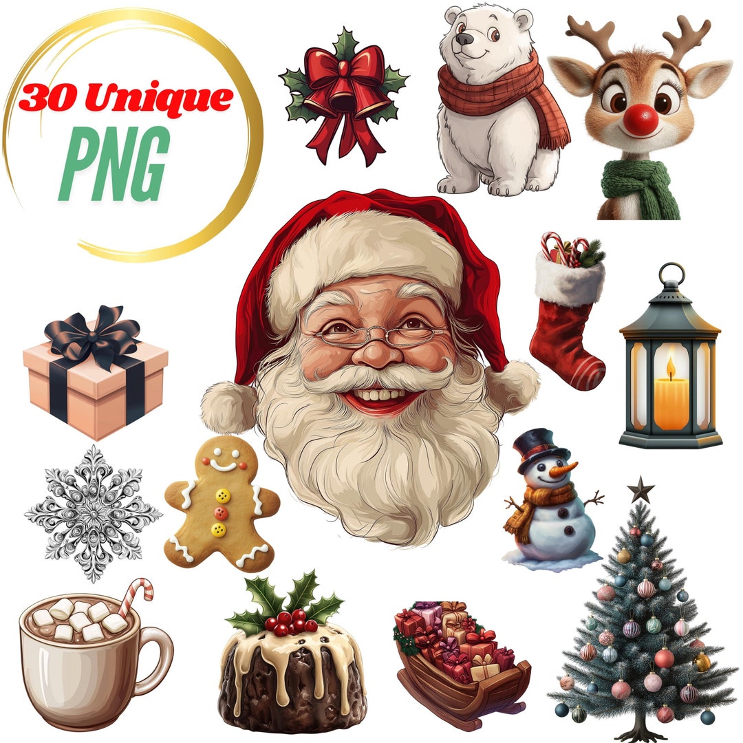 Christmas Cheer Clipart Collection 30 Unique Holiday Cliparts , 2048 X ...