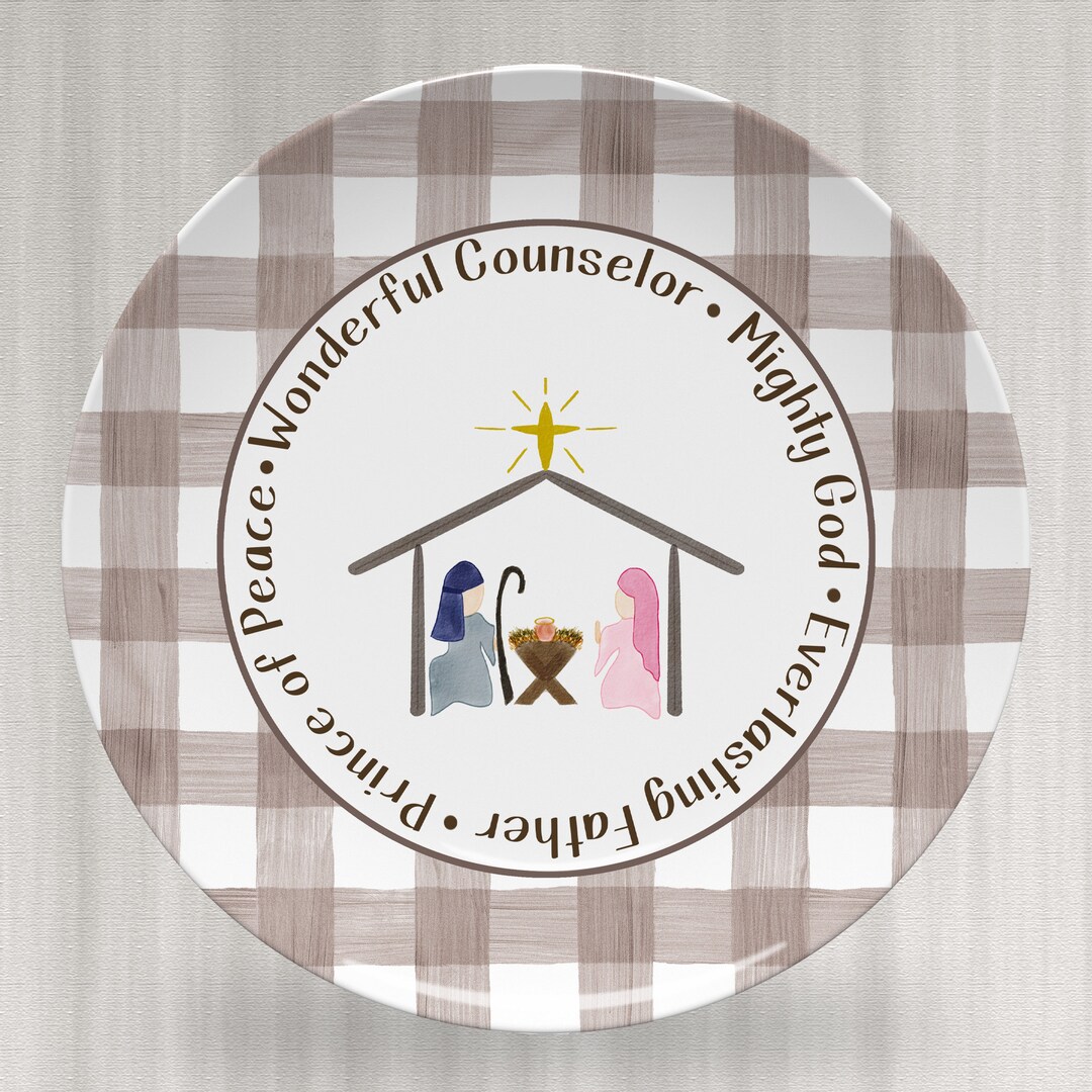 Nativity Bible Verse Christmas Plateisaiah 9:6 Platekids Nativity ...