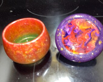 Multi Colored Epoxy Resin Mushroom Jar - Etsy