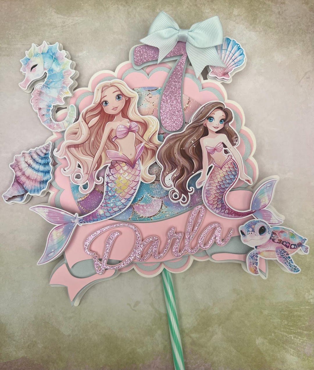 Mermaid Cake Topper, Mermaids Cake Topper, Under the Sea Cake Topper ...