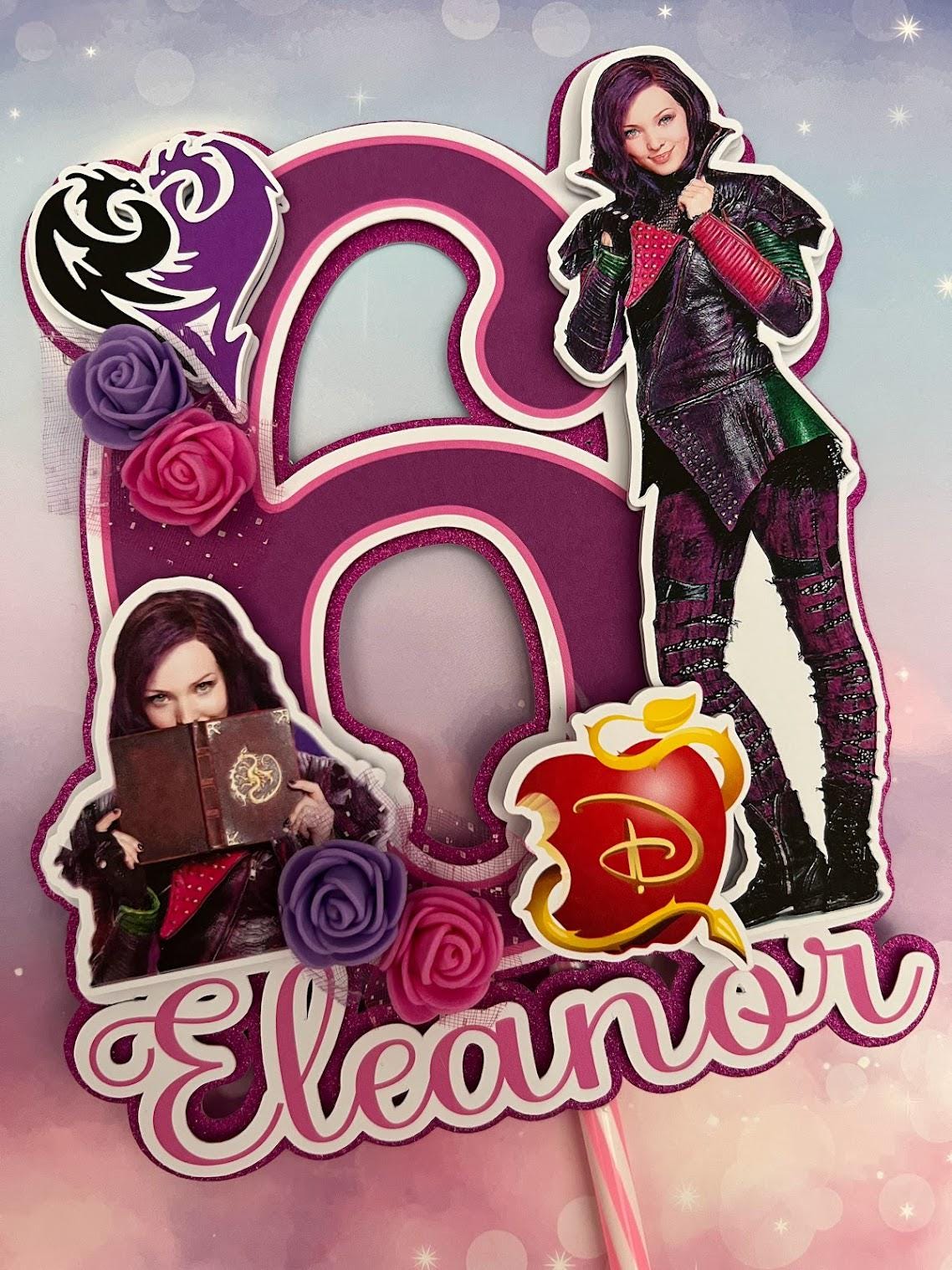 Mal Descendants Cake Topper, Descendants Cake Topper, Descendants Cake ...
