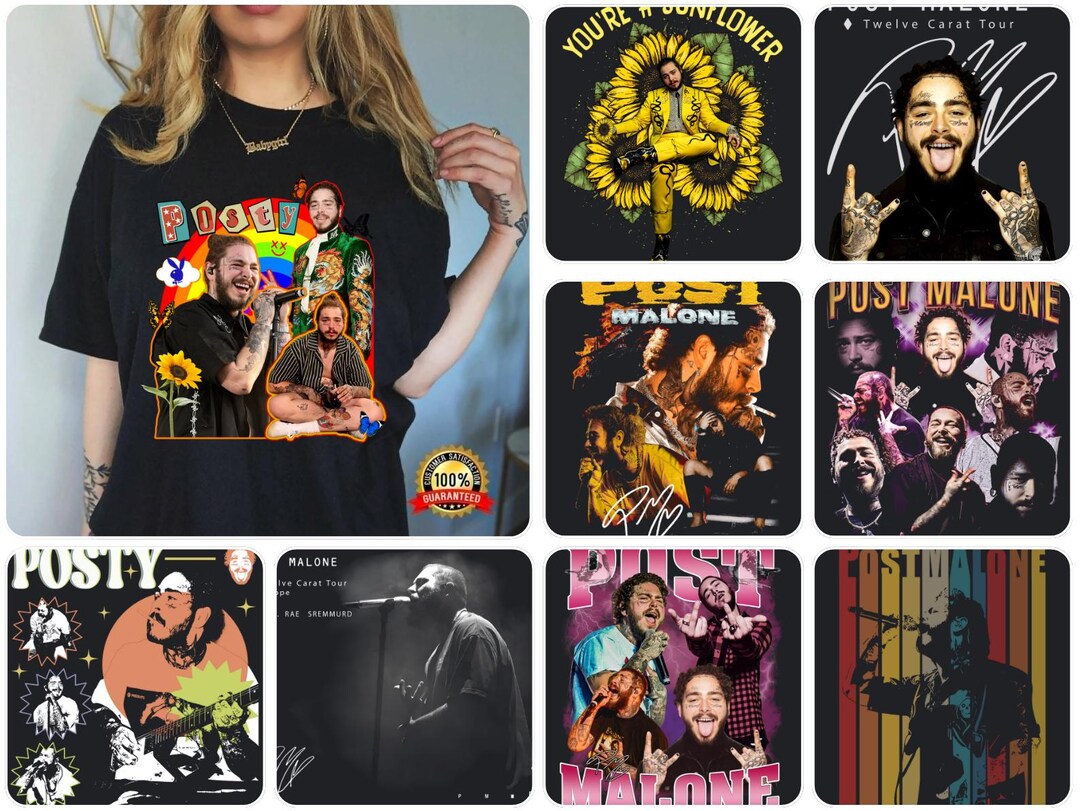 Bundle Posty Rap Png, Vintage Posty Graphic Png, Malone Music the Album ...