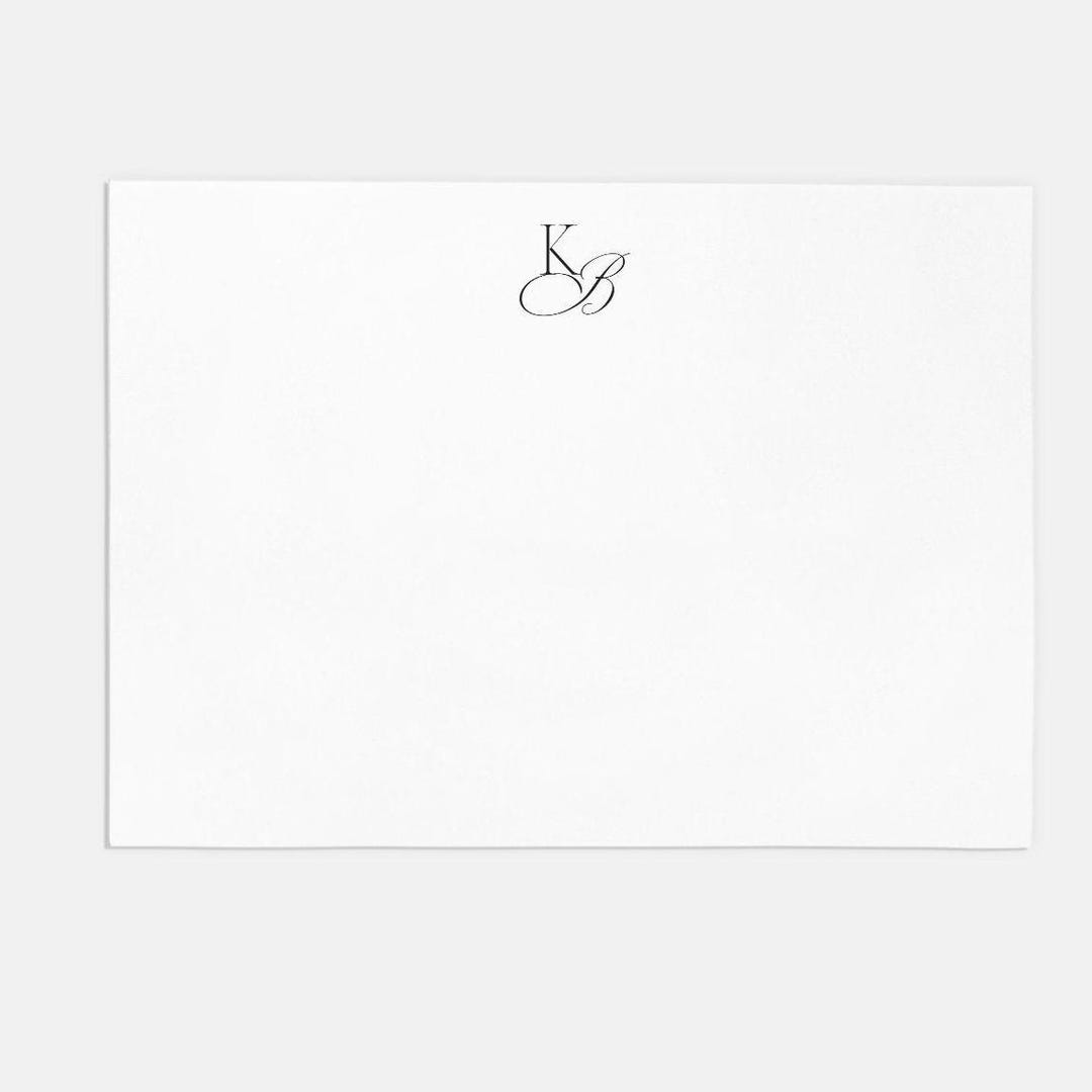 Custom Monogrammed, Intertwined Lettering in Blue Grey or Black ...