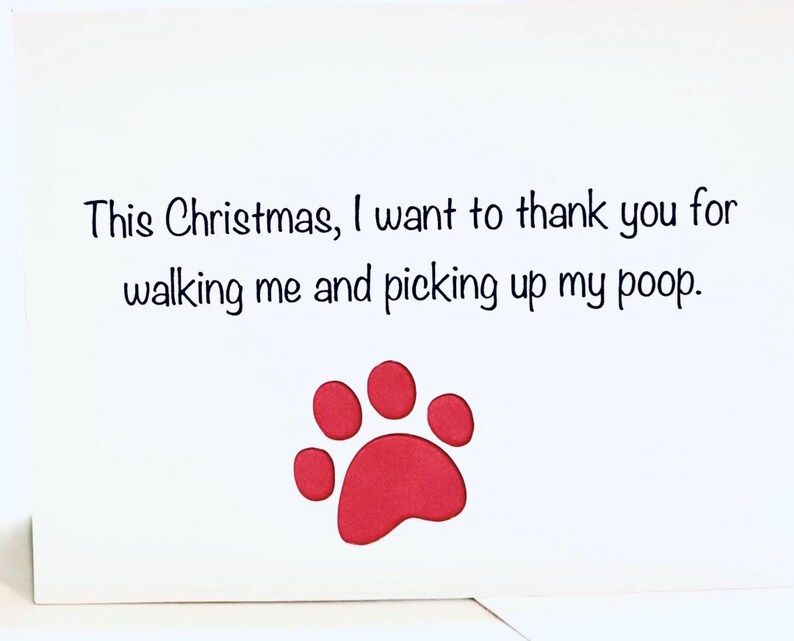 Thank You for Picking up My Poop Holiday Card for Pet Sitter Dog Walker ...
