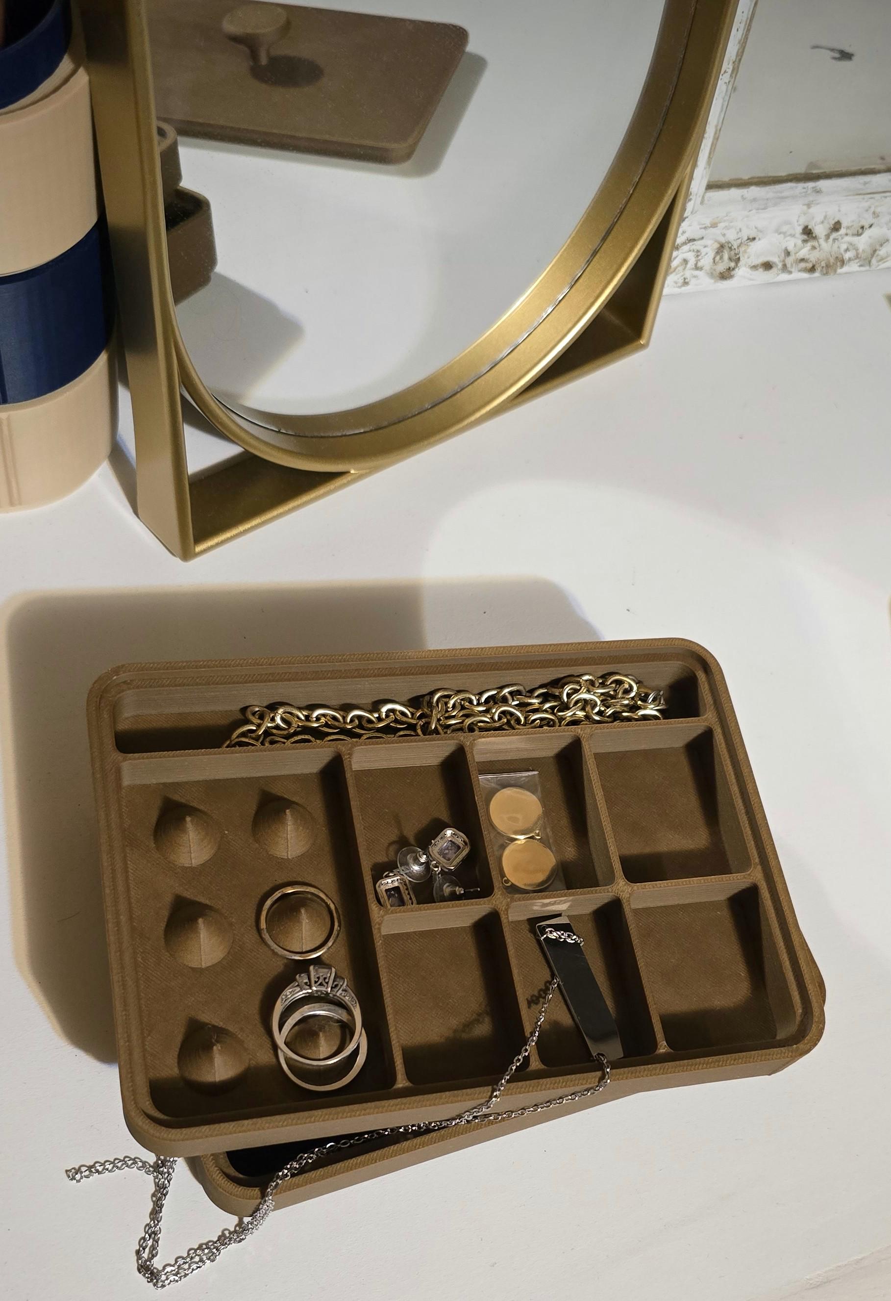 Walnut Wood Modular Jewelry Box – Stackable Personalized Organizer - Etsy