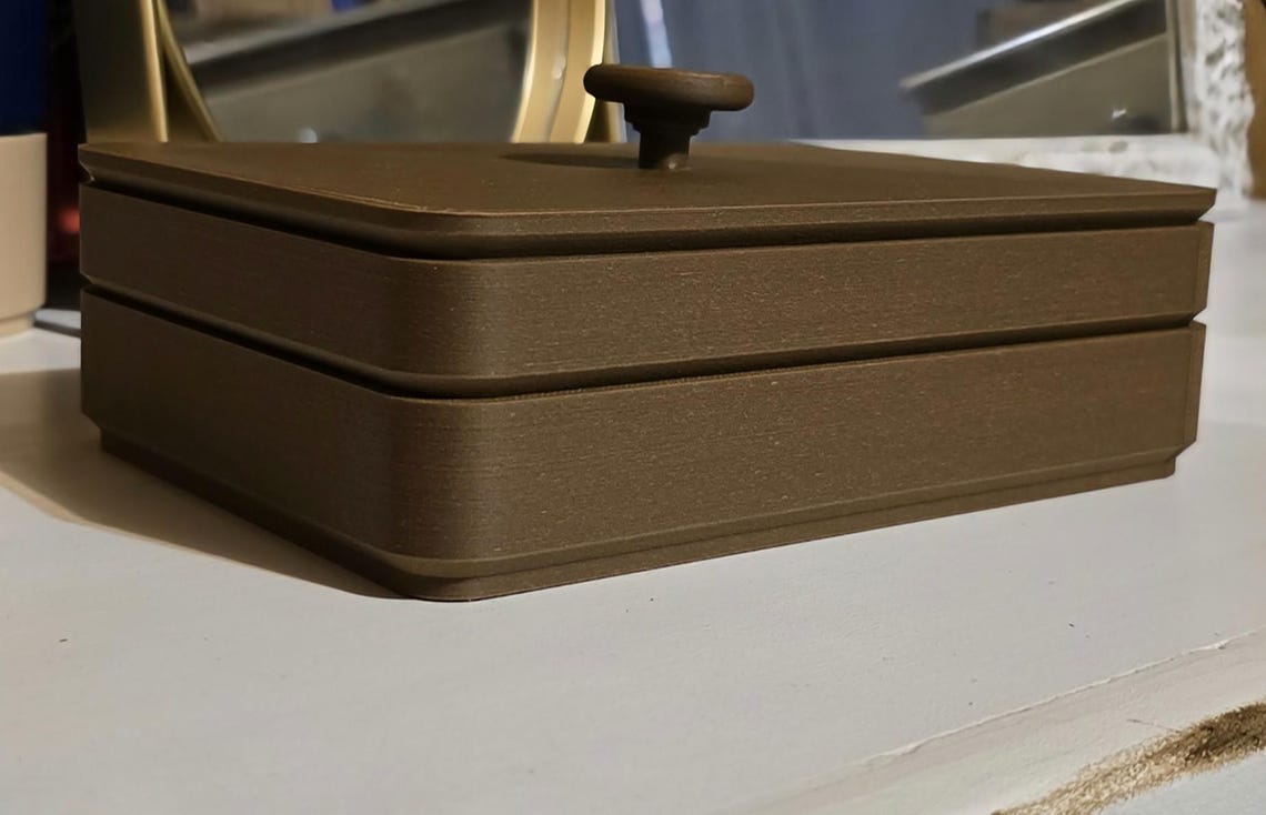 Walnut Wood Modular Jewelry Box – Stackable Personalized Organizer - Etsy