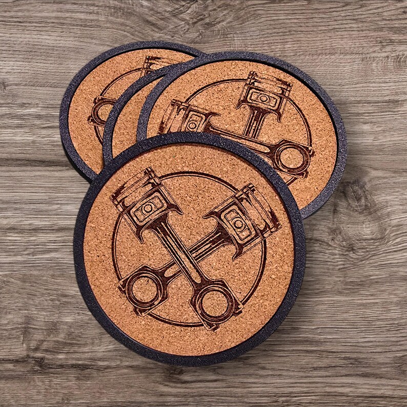 Laser Engraved 3D Printed Coaster Set - Etsy
