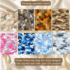 Seamless Camo Digital Paper Pack: Military, Scrapbook, Sublimation ...