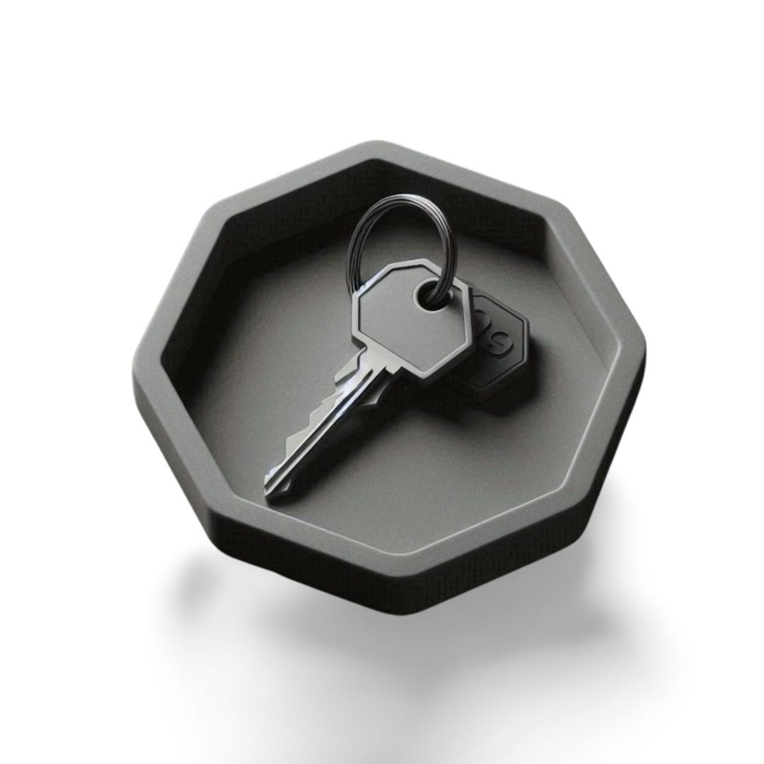 Minimalist Octagonal Key Tray, 3D Printed Organizer 56 Color Options - Etsy