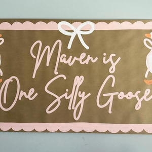 One Silly Goose Birthday Hand Painted Brown Paper Banner - Etsy