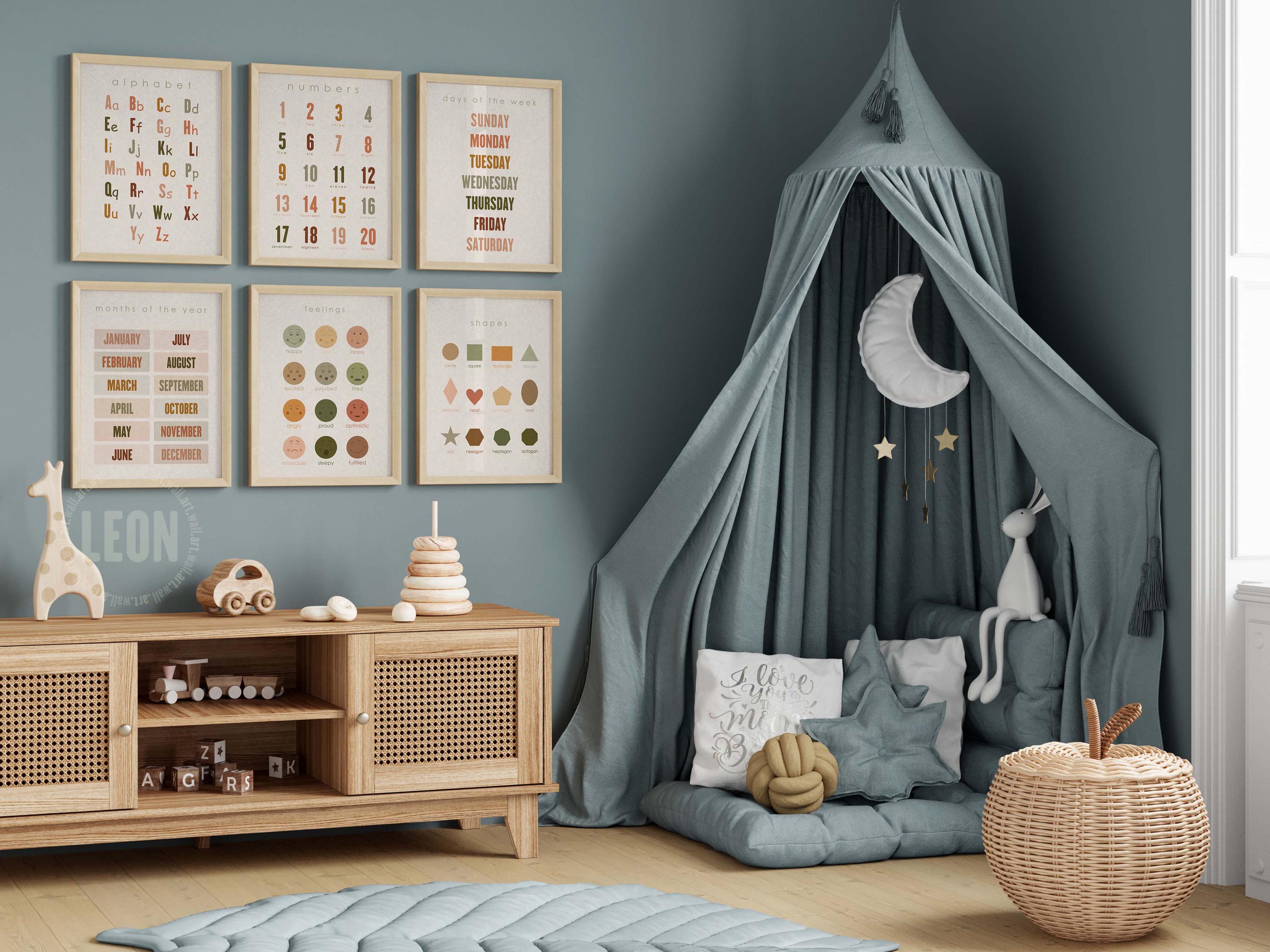 Preschool Posters, Boho Classroom Decor, Montessori Posters, Playroom ...