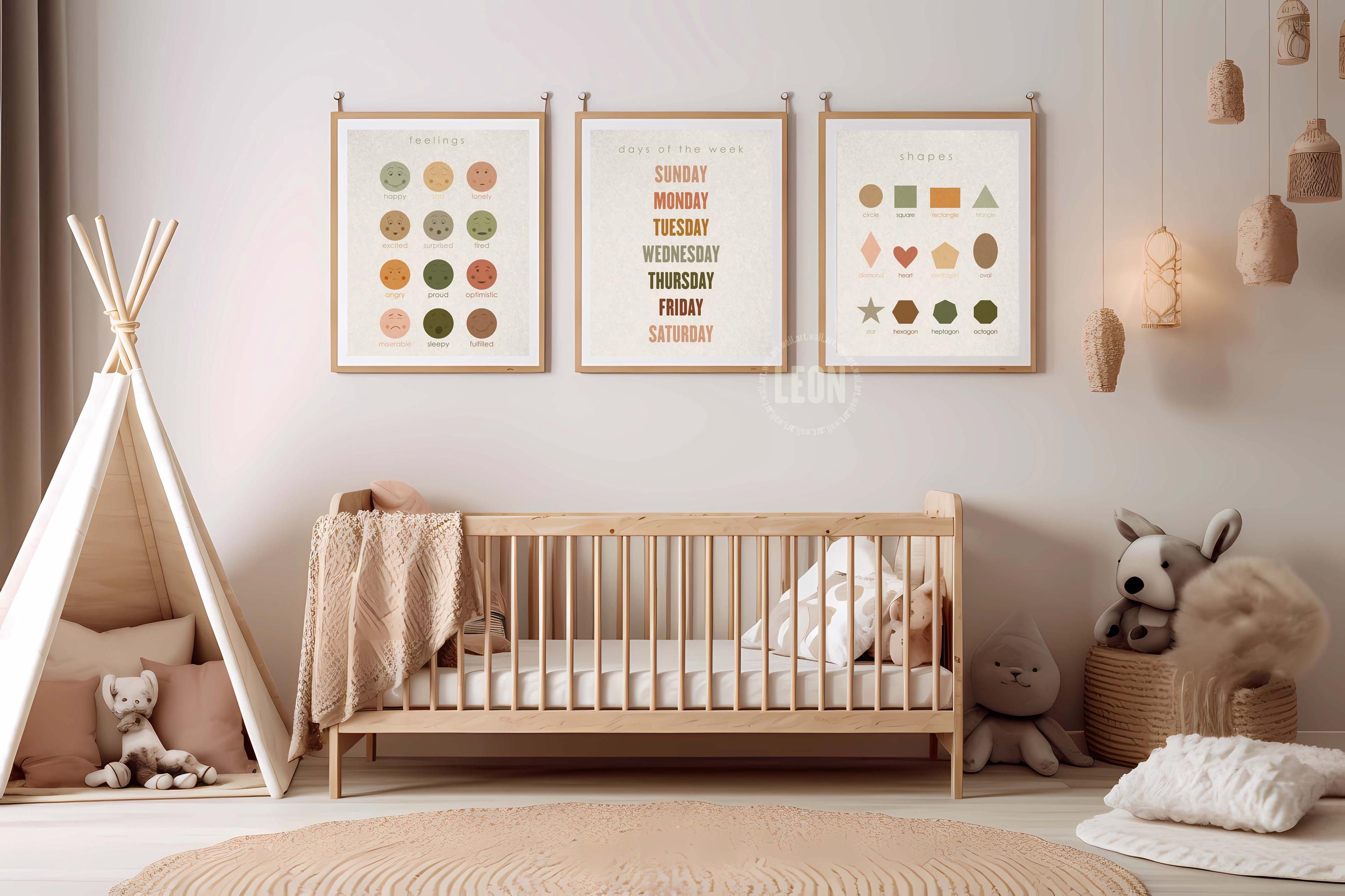 Preschool Posters, Boho Classroom Decor, Montessori Posters, Playroom ...