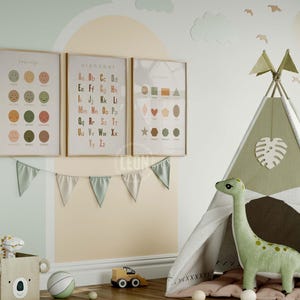 Preschool Posters, Boho Classroom Decor, Montessori Posters, Playroom ...