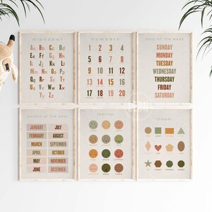 Preschool Posters, Boho Classroom Decor, Montessori Posters, Playroom ...
