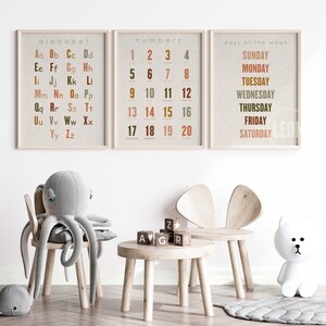 Preschool Posters, Boho Classroom Decor, Montessori Posters, Playroom ...