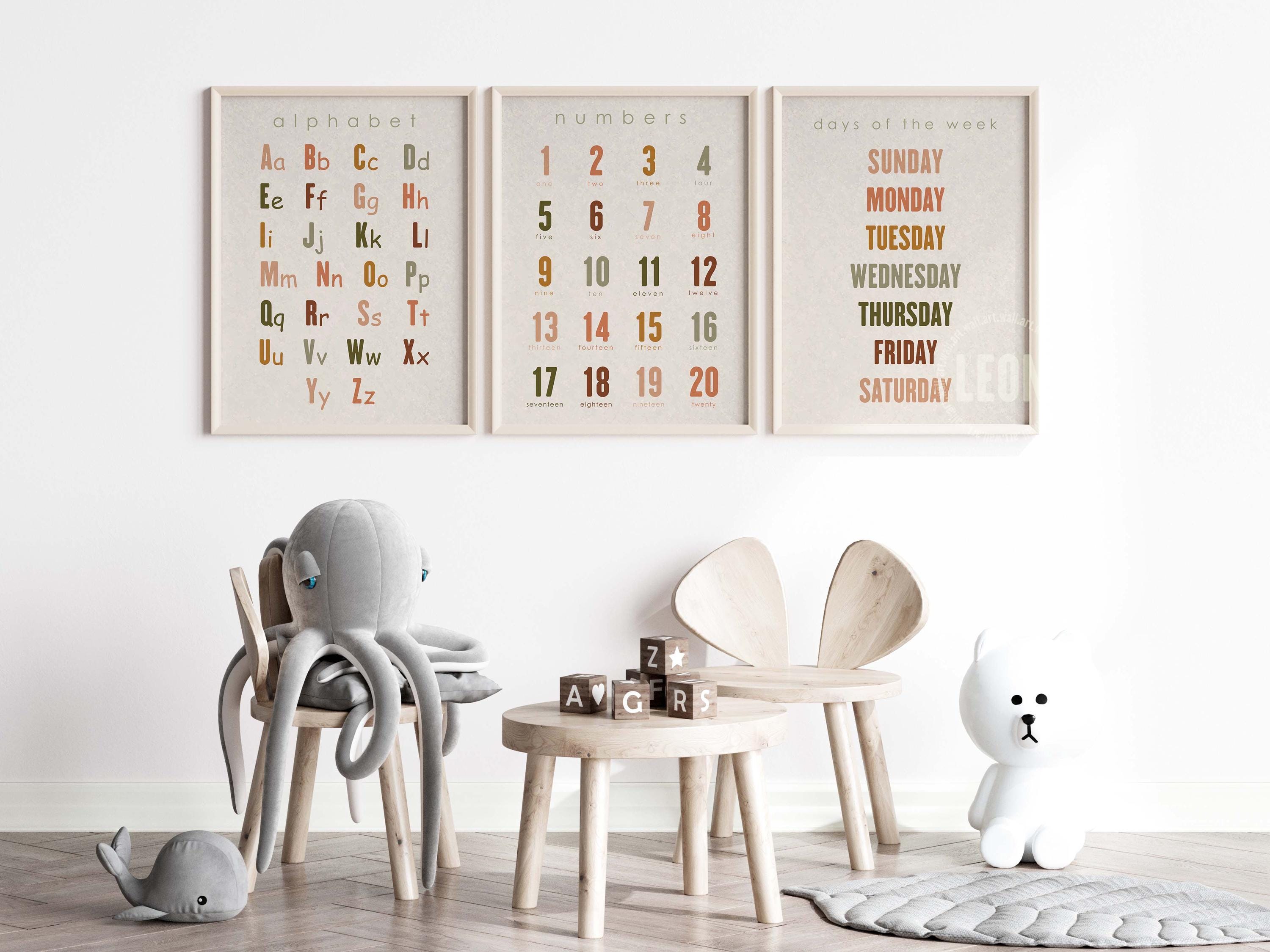 Preschool Posters, Boho Classroom Decor, Montessori Posters, Playroom ...
