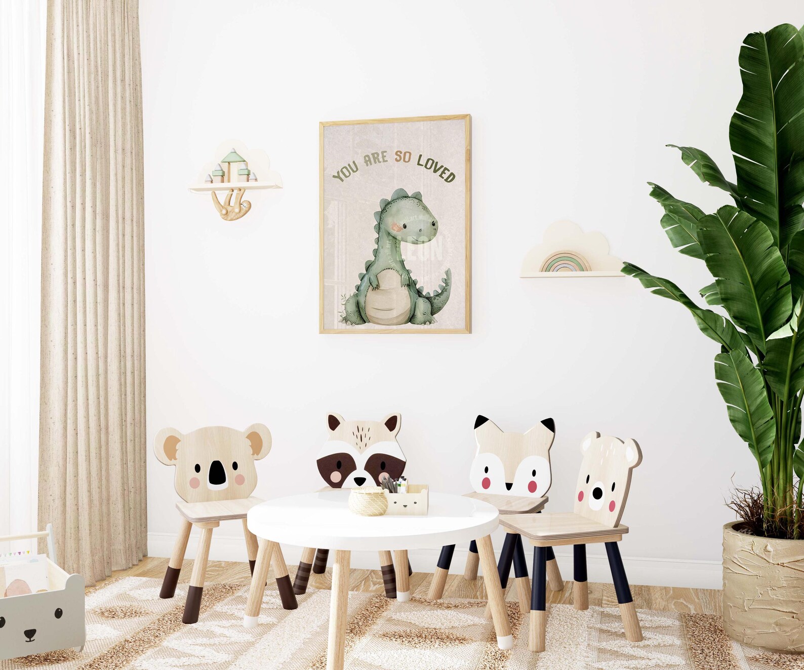 Dinosaur Room Decor, Jungle Nursery, Kids Bedroom Decor, Play Room ...
