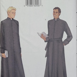 RARE Uncut Butterick Sewing Pattern 6844 Men's Religious Priest Clergy ...
