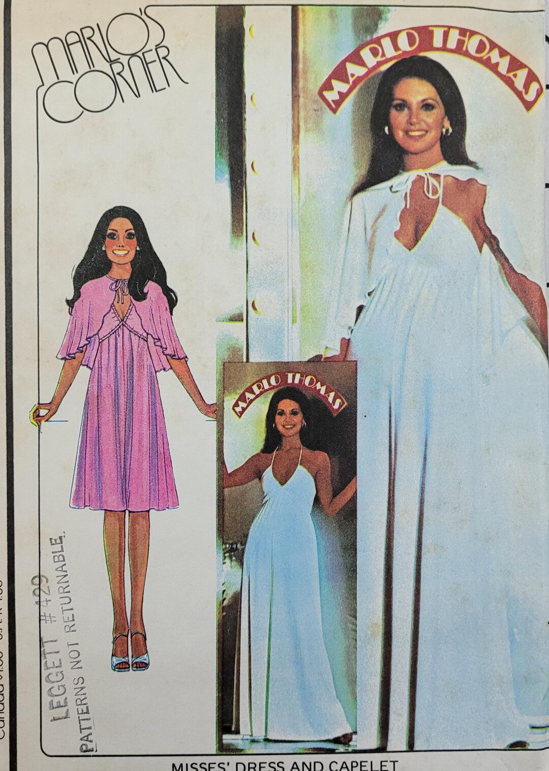 Uncut Vintage 70s Mccall's Sewing Pattern 4779 Marlo Thomas Misses Knit ...
