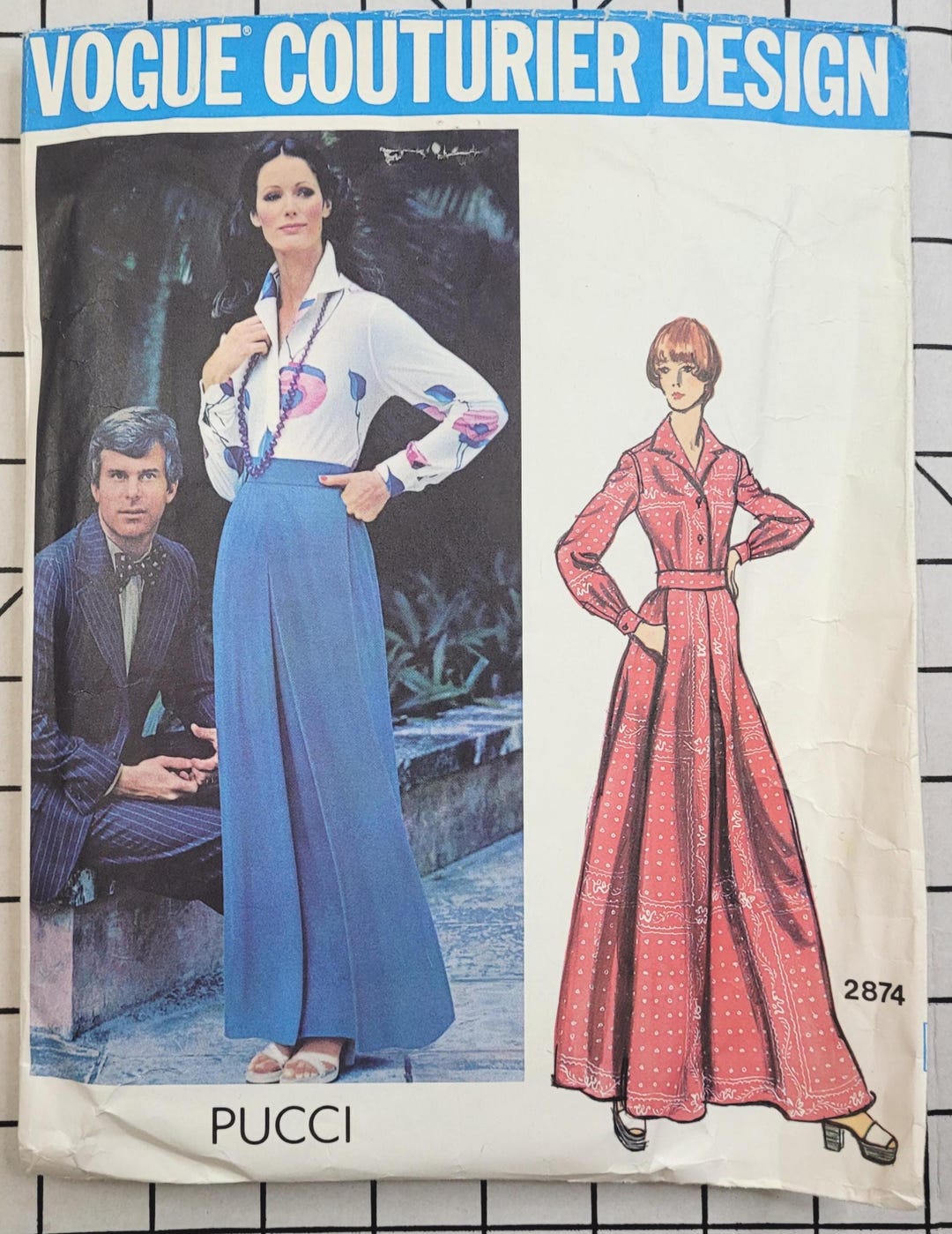 Vintage 70s Vogue Couturier Design Sewing Pattern 2874 Pucci Misses ...