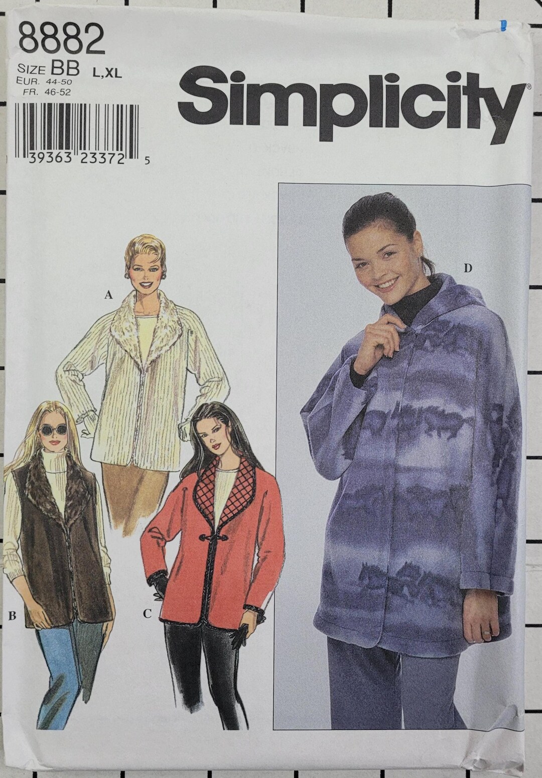 Uncut Simplicity Sewing Pattern 8882 Women's Lined Jacket or Vest ...