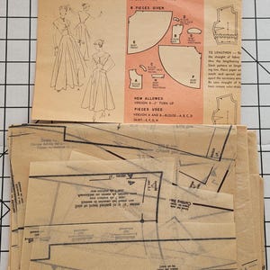 Rare Uncut Vintage 40s Simplicity Designer Sewing Pattern 8043 Misses ...