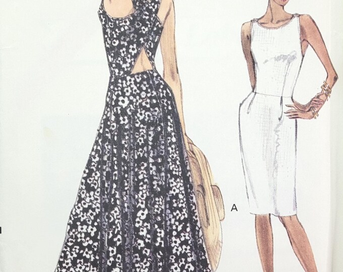 Uncut Vintage 90s Vogue Sewing Pattern 7718 Misses Dress in Two Lengths ...