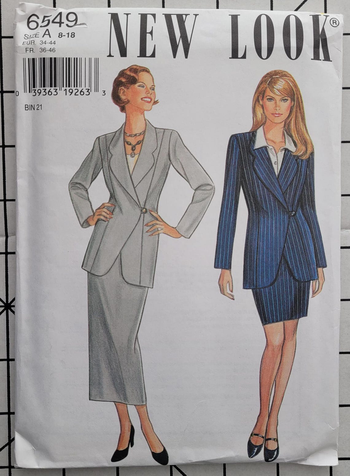 Uncut Vintage 90s New Look Sewing Pattern 6549 Misses Lined Jacket ...