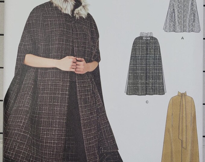 Uncut New Look Sewing Pattern 6535 Misses Cape in Four Lengths Size XS ...