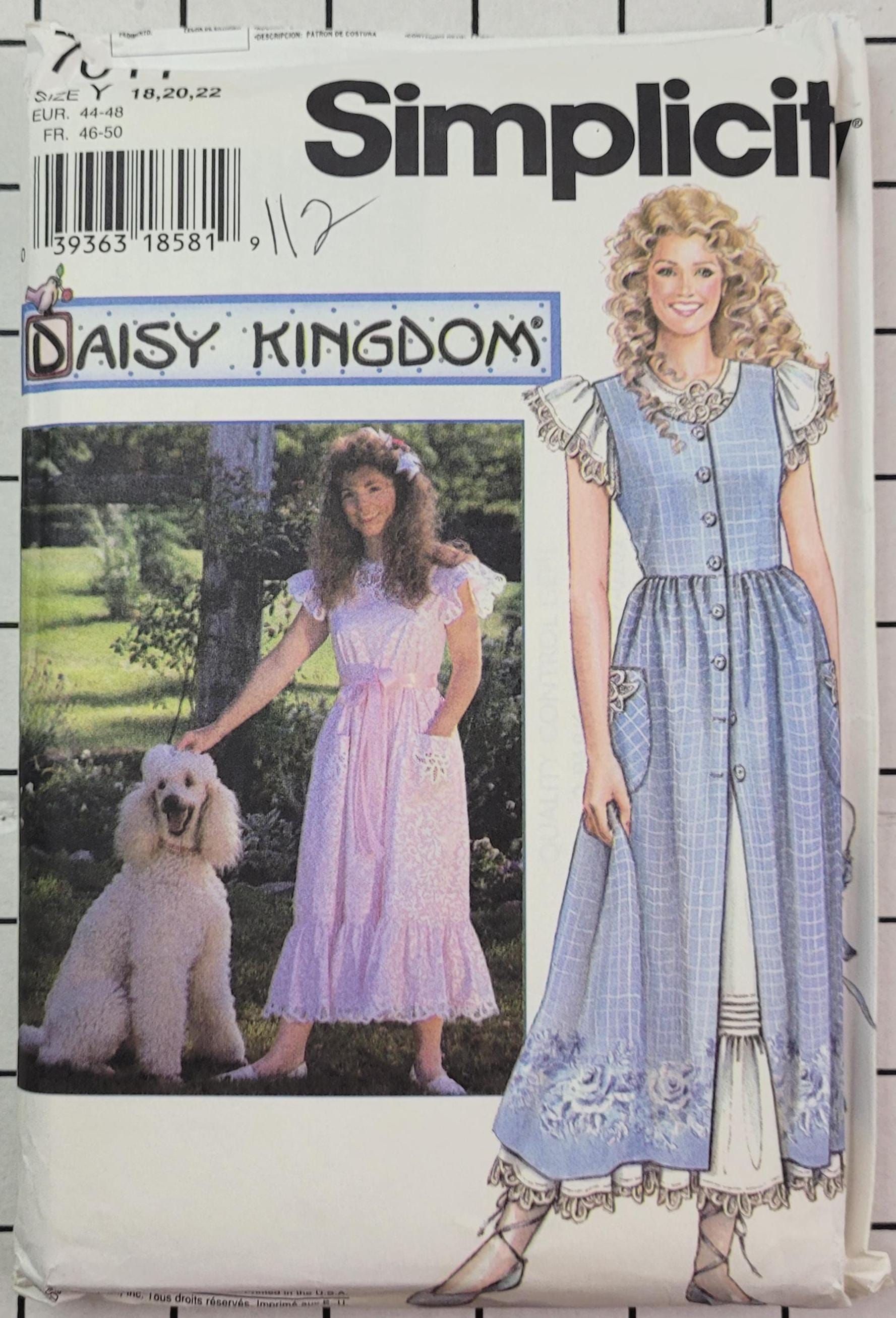 RARE Uncut Vintage 90s Simplicity Sewing Pattern 7011 Daisy Kingdom ...