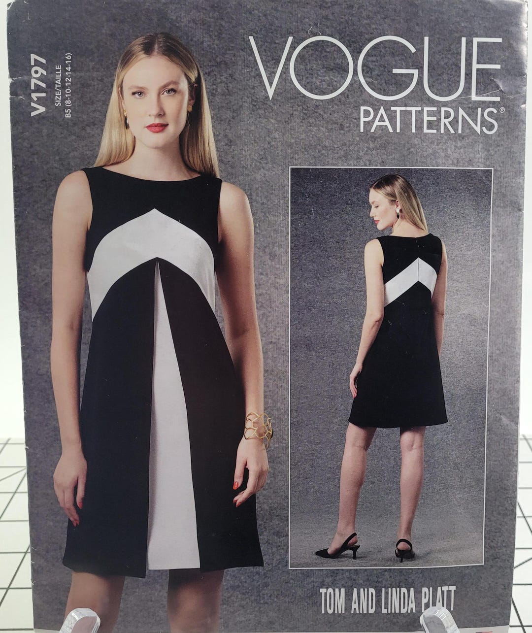 Uncut Vogue Sewing Pattern 1797 Tom and Linda Platt Misses Color ...