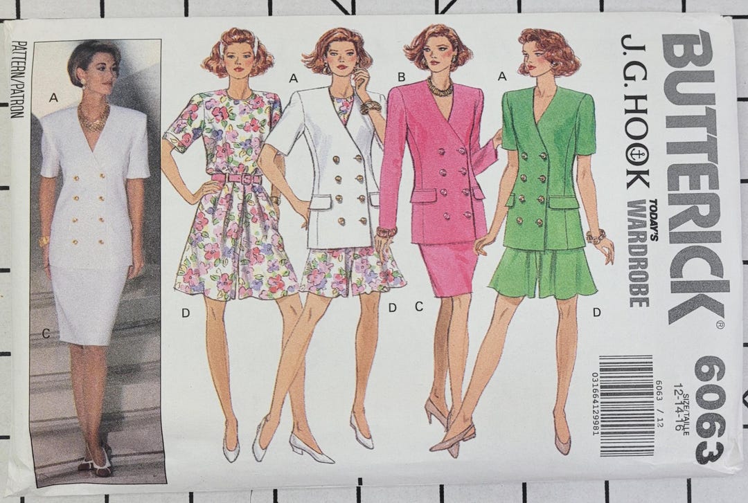 Uncut Vintage 90s Butterick Sewing Pattern 6063 Misses/misses Petite ...