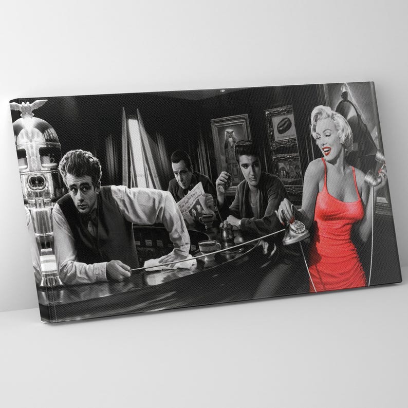 Elvis Presley, James Dean, Marilyn Monroe, Elvis Presley Wall Art ...