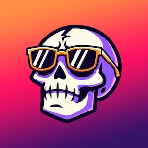 Skull Gaming Logo, Sticker Art, Profile Picture - Etsy
