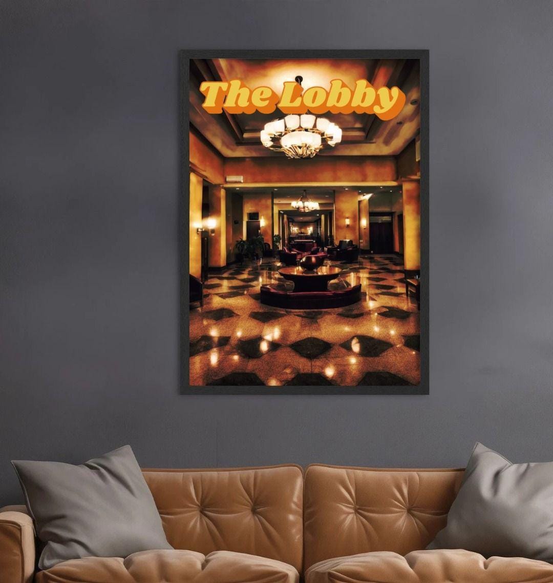 The Hotel Lobby Print. Various Sizes. - Etsy