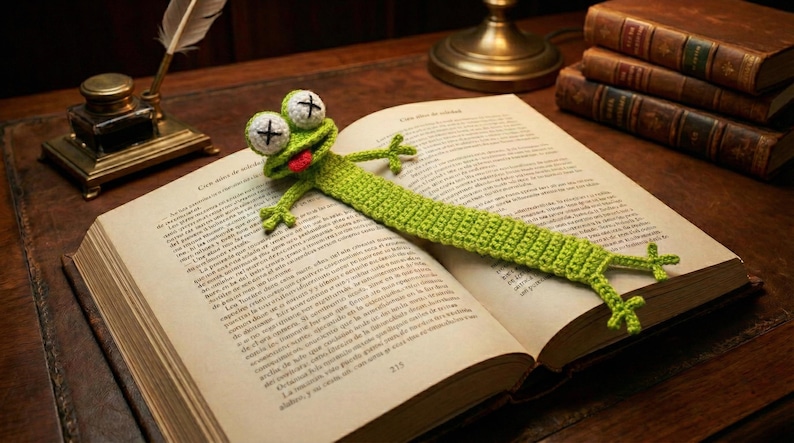 Frog Crochet Bookmark Pattern PDF, Book Lover Gift - Etsy