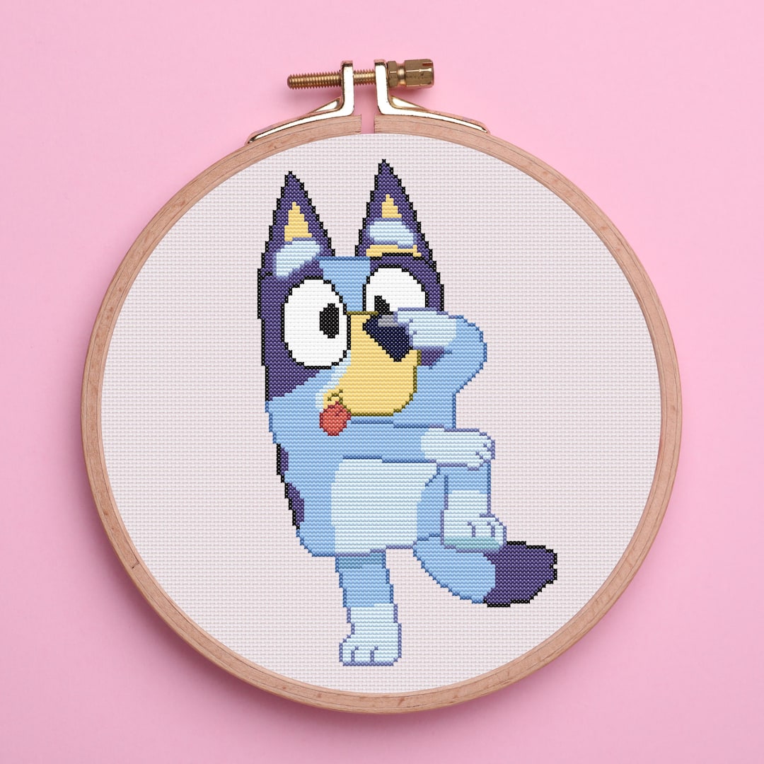 Bluey Cross Stitch Pattern for Beginners. Blue Heeler Cross Stitch ...