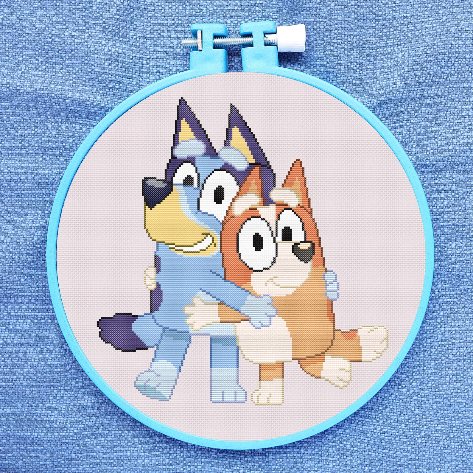 Bluey and Bingo Cross Stitch Pattern for Beginners. Blue Heeler Cross ...