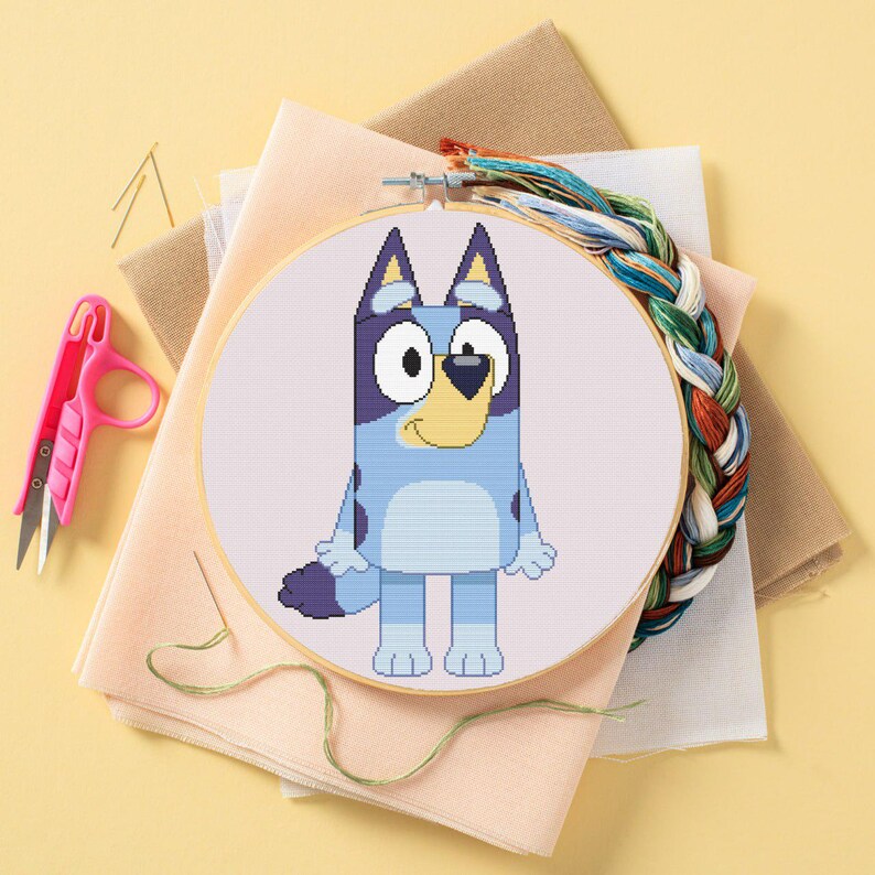 Bluey Cross Stitch Pattern for Beginners. Easy Cross Stitch Pattern ...