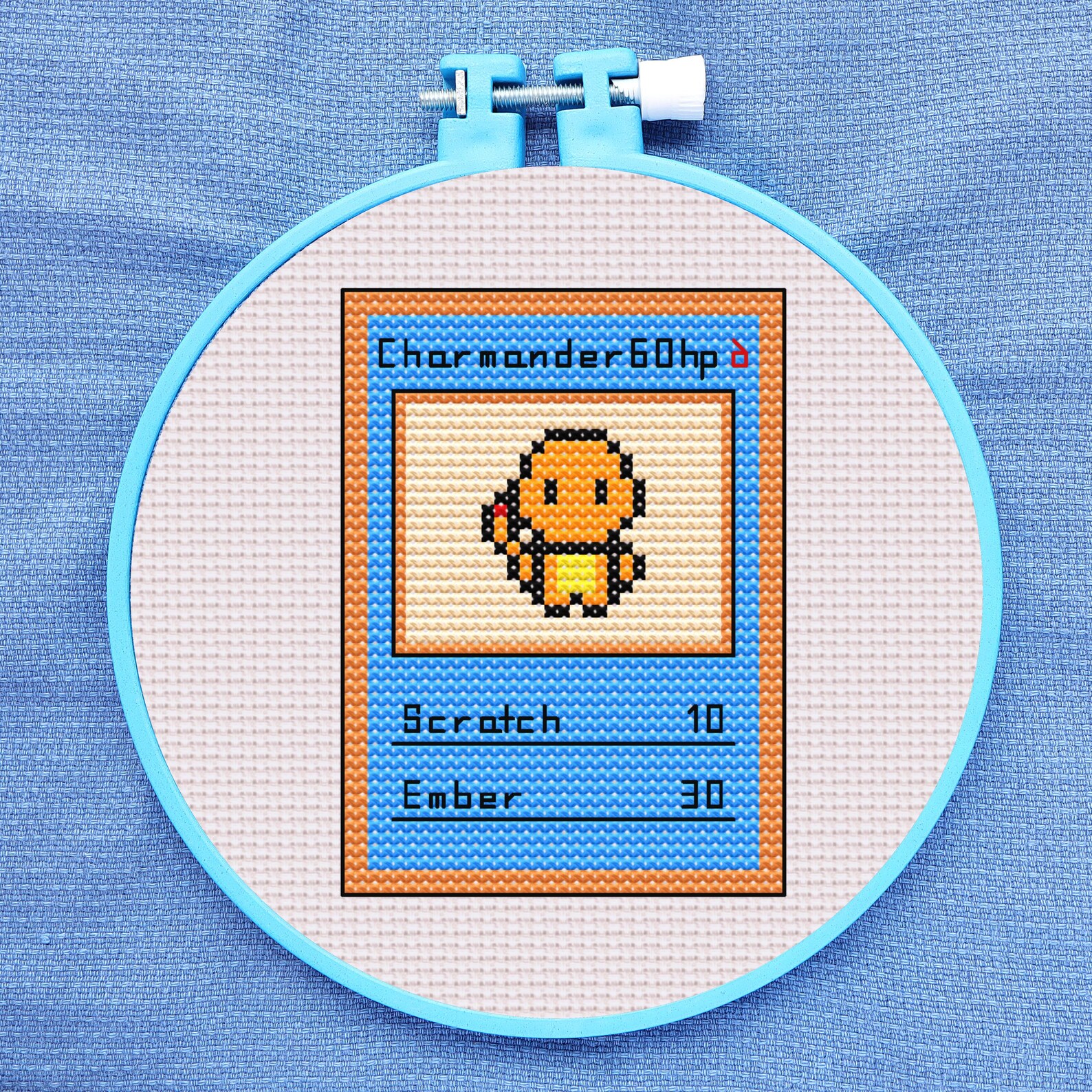 Trading Card Pixel Art Cross Stitch Pattern. Trading Card Cross Stitch ...