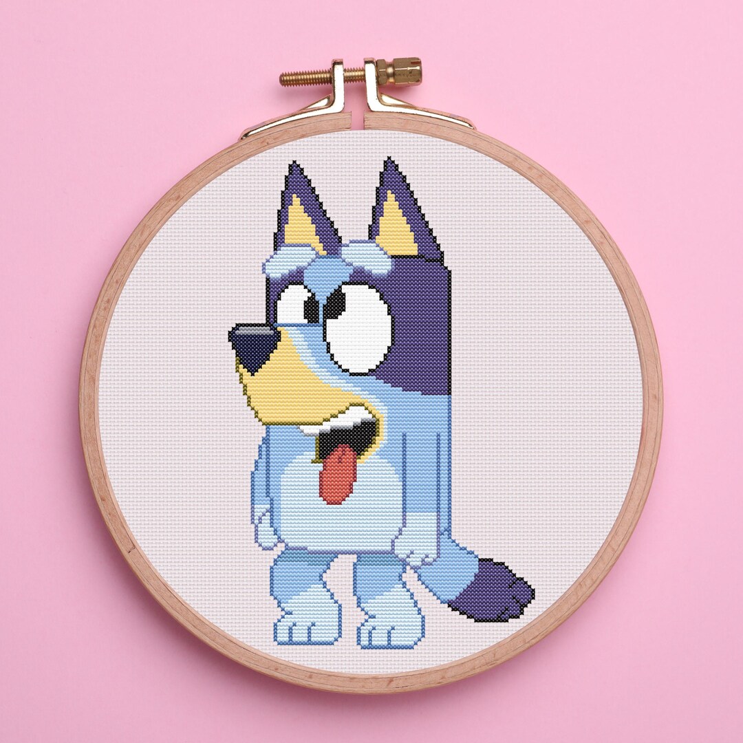 Bluey Cross Stitch Pattern for Beginners. Blue Heeler Cross Stitch ...