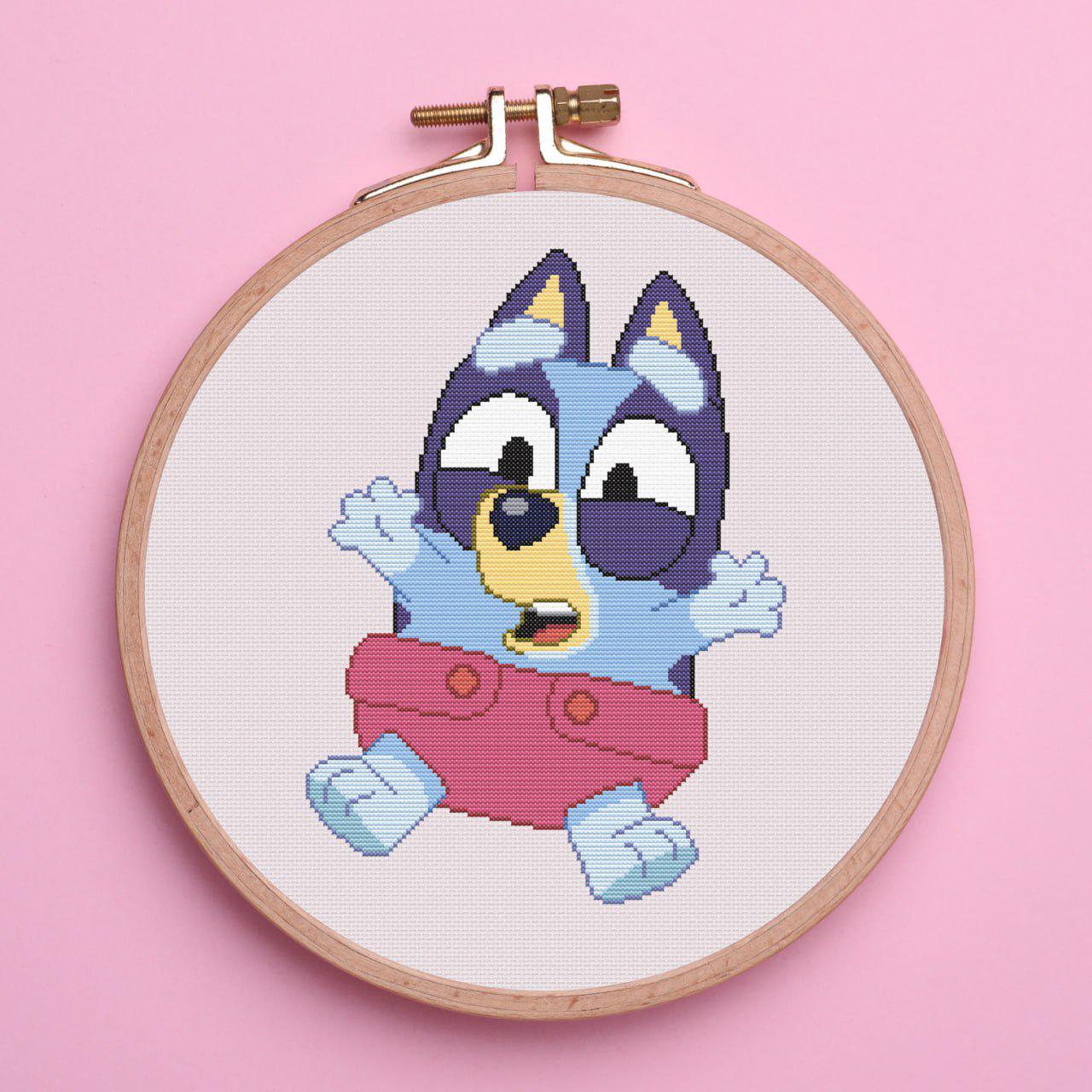 Baby Bluey Cross Stitch Pattern for Beginners. Easy Cross Stitch ...