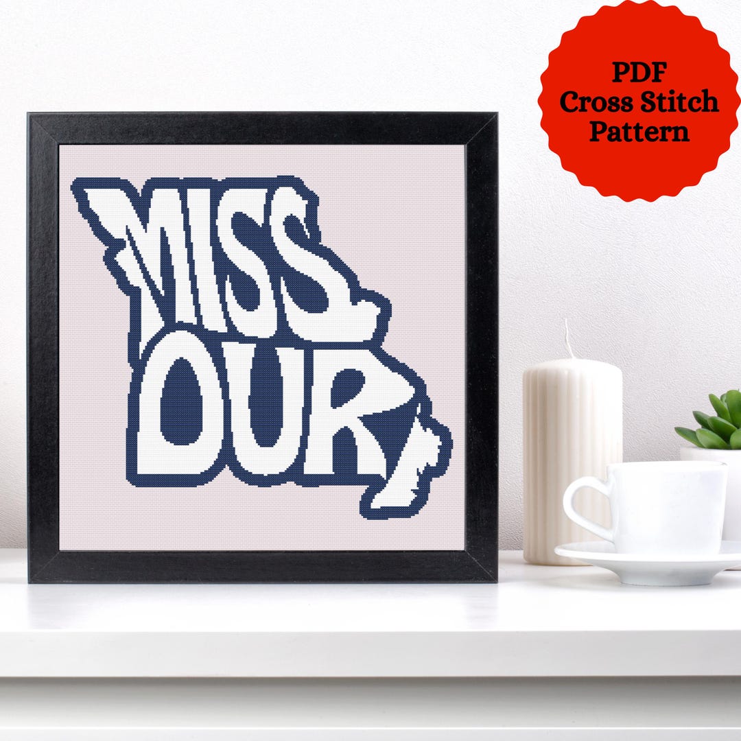 Missouri Cross Stitch Pattern for Beginners. USA Cross Stitch Pattern ...