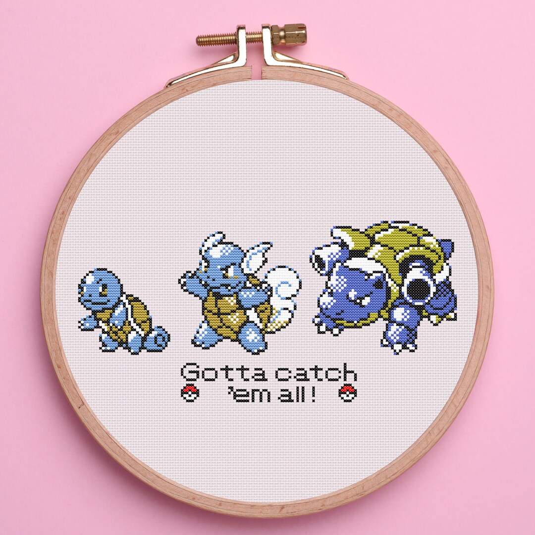 Squirtle Evolution Cross Stitch Pattern. Geeky Cross Stitch Pattern. 8 ...